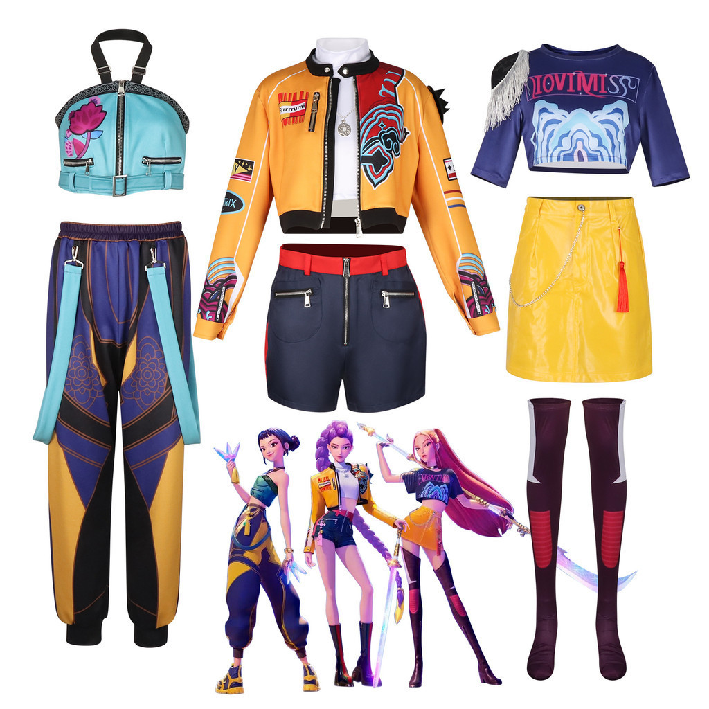 Fantasia de Caçadores de Demônios Kpop para Mulheres Adultas Rumi Mira ...