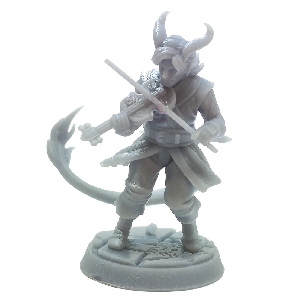 MINIATURA RPG DE MESA PAPEL COMPATIVEL D&D TORMENTA TIEFLING BARDO MESA ...