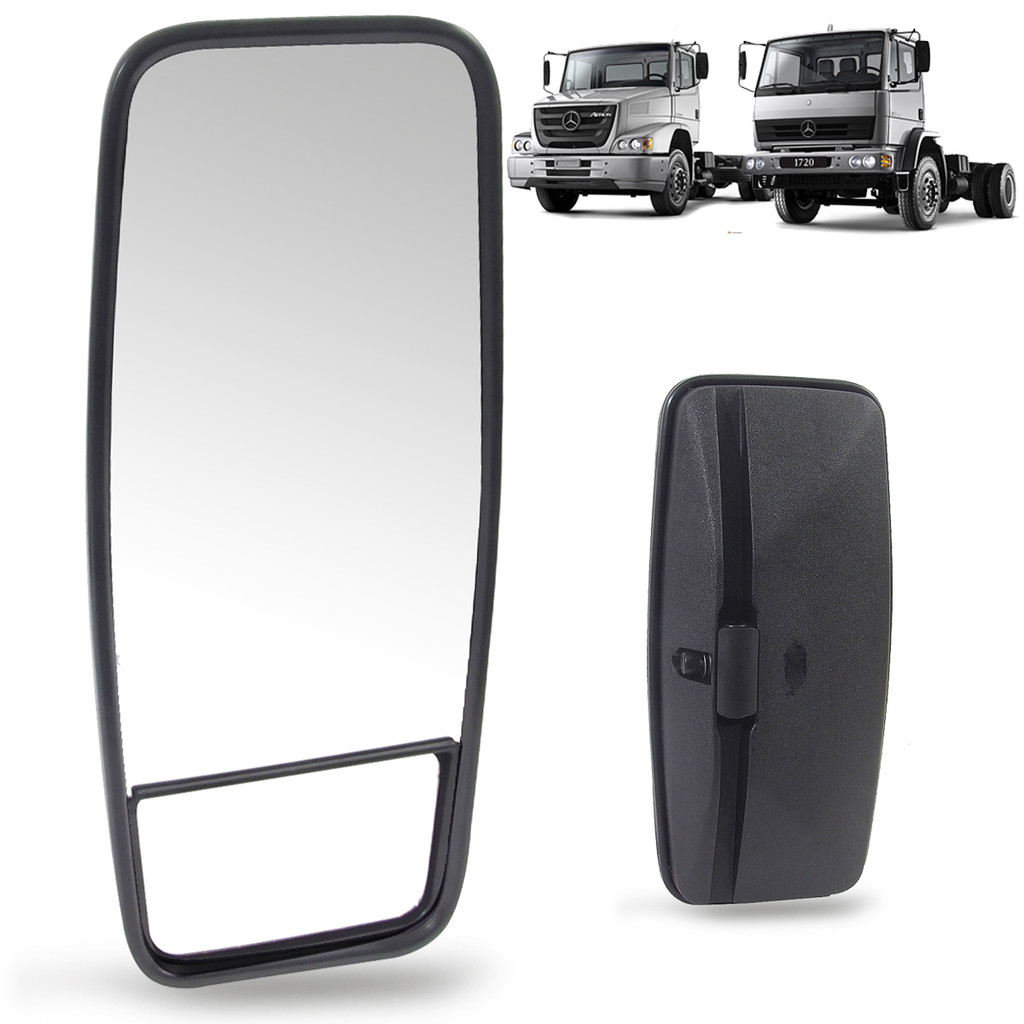 Espelho Retrovisor Externo Bi-partido Caminhão Volvo Mercedes Acello HPN Atron Ônibus Comil ...