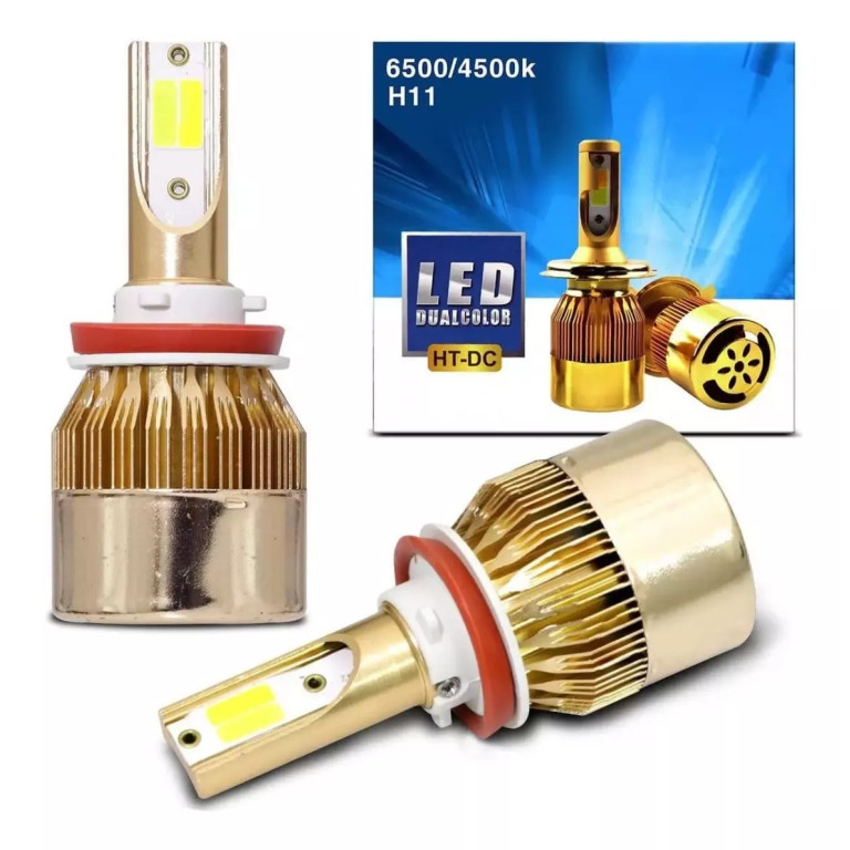 Kit Lampadas Super Led H1 Dual Color Bicolor 8000 LUMENS | Shopee Brasil