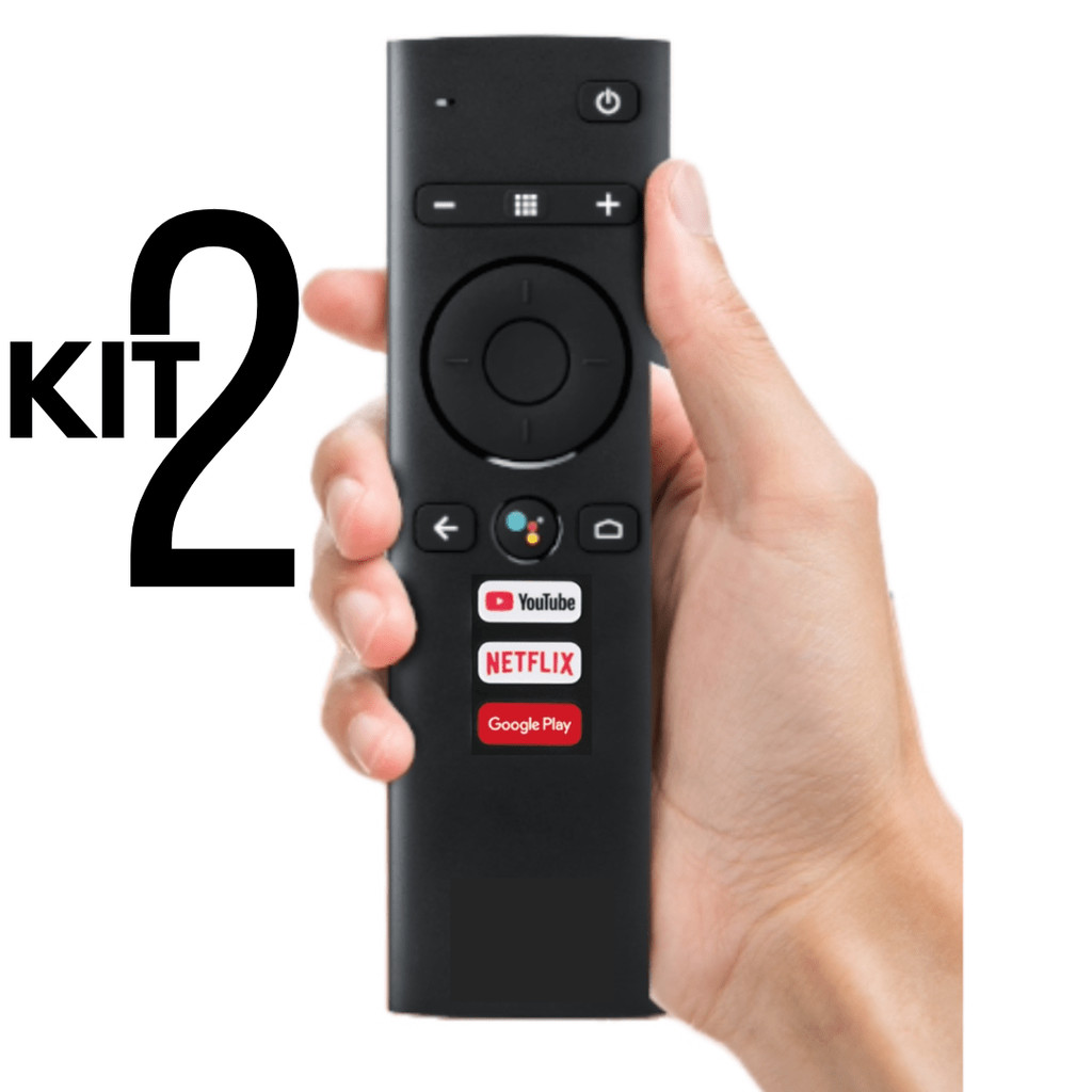 Kit 2 controle remoto intelbras izy play adroid com netflix / youtube ...