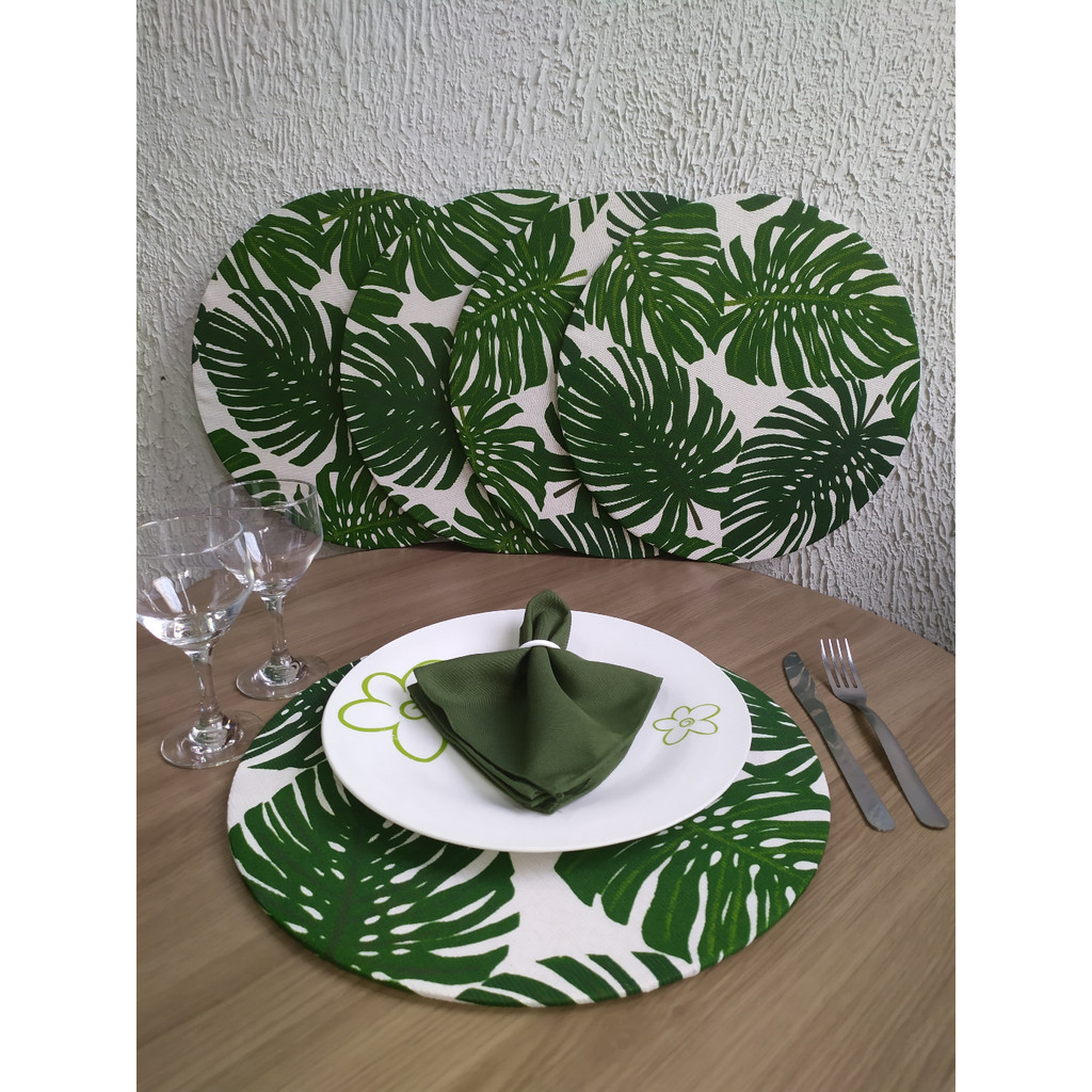 Kit Capa De Sousplat Estampado 35cm Para Decoração Mesa Posta Souplat ...