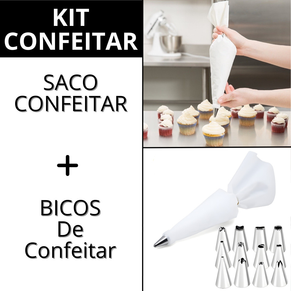 Saco De Confeitar Profissional Descartável 100 Peças Manga Confeiteiro ...