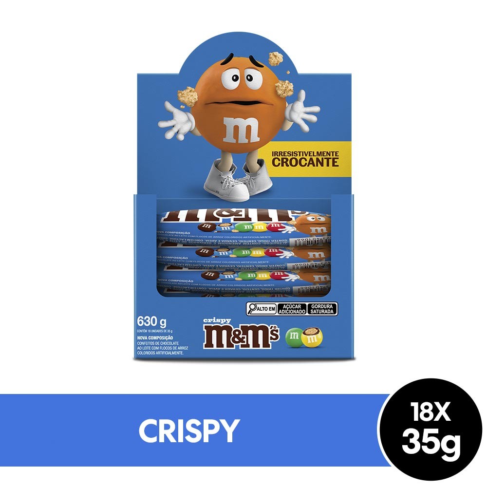 M&Ms Crispy 35g Caixa com 18un - Mars | Shopee Brasil