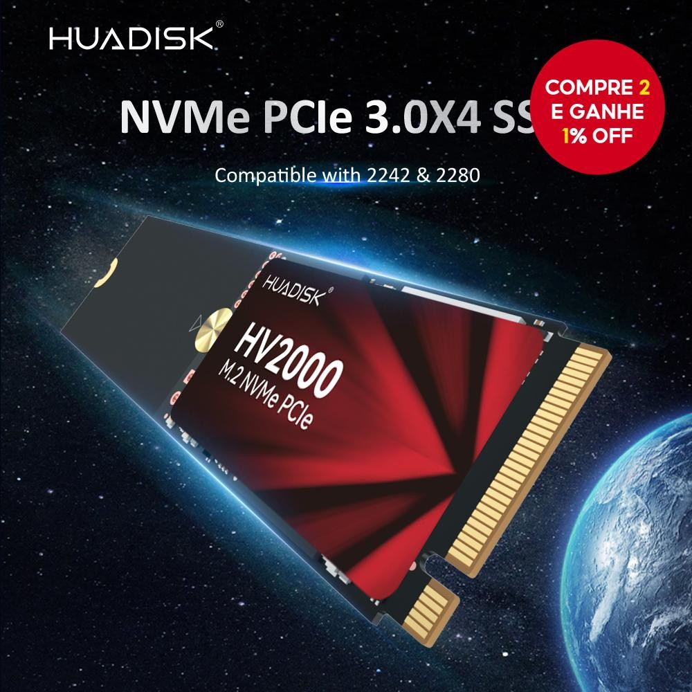 HUADISK SSD 512GB M2 NVMe PCIe 3.0 M . 2 2280 E 2240 Disco Rígido ...