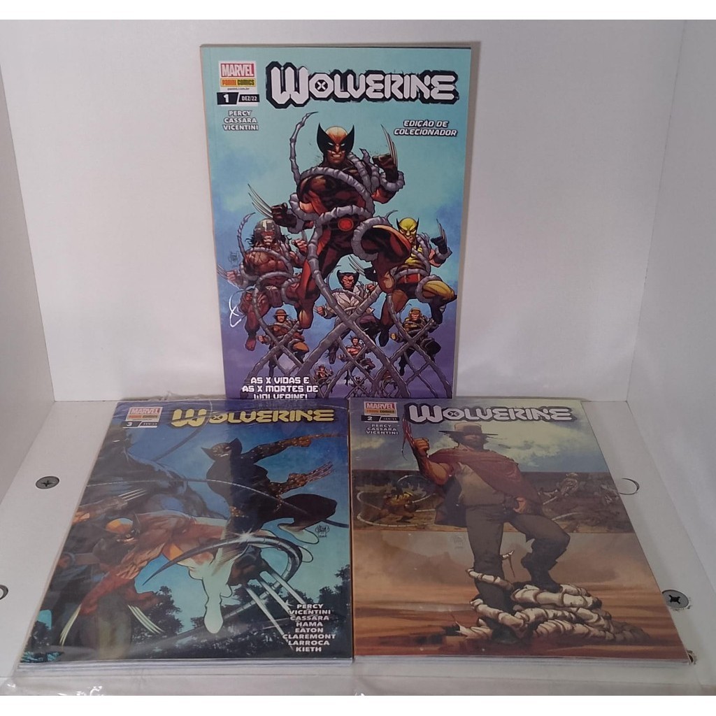 HQ Wolverine volume 1, 2, 3 Percy Cassara Vicentini Edição de ...