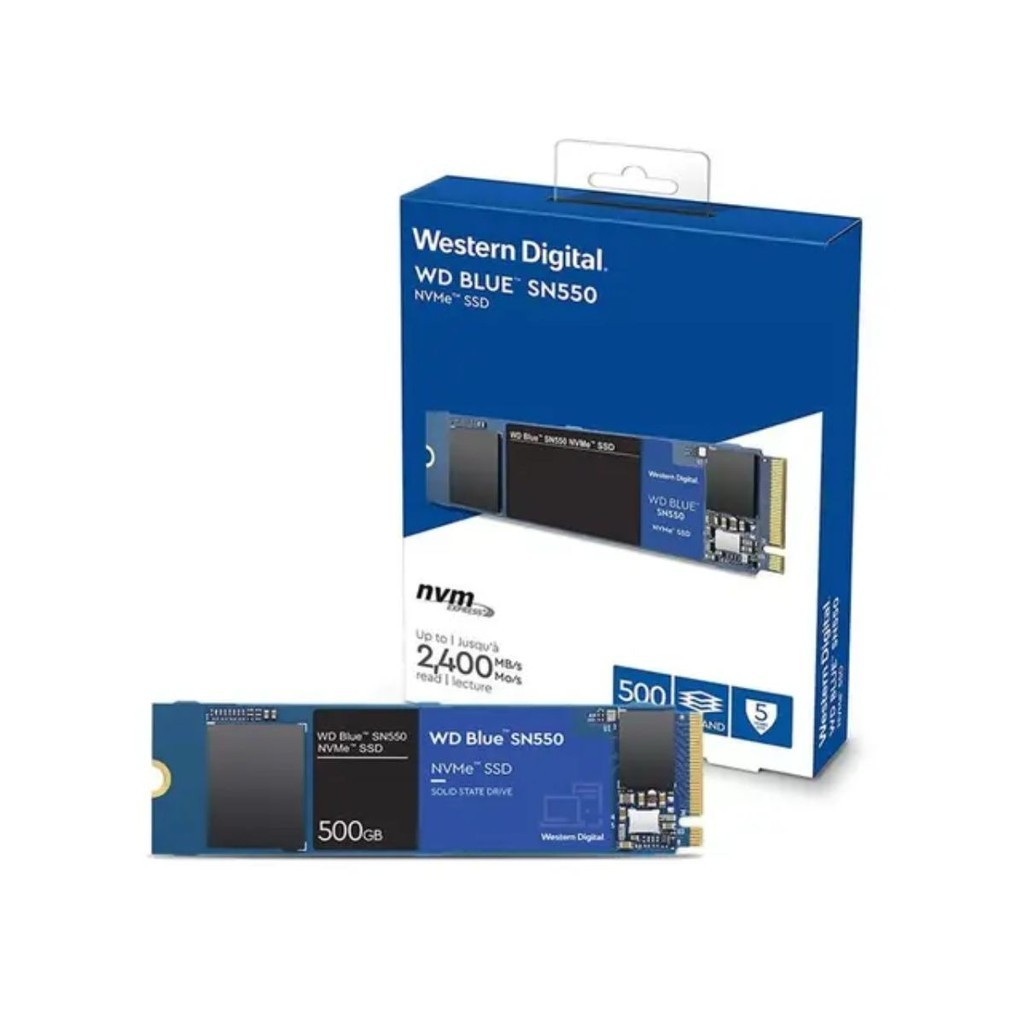 SSD M2 500Gb Western Digital NVMe SN550 WD BLUE NVMe Leitura 2400MB/s ...