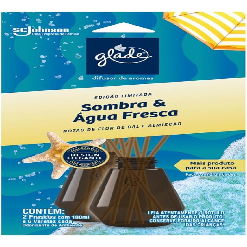 Glade Aromatizador De Ambiente Sombra E Agua Fresca 2x100ml | Shopee Brasil