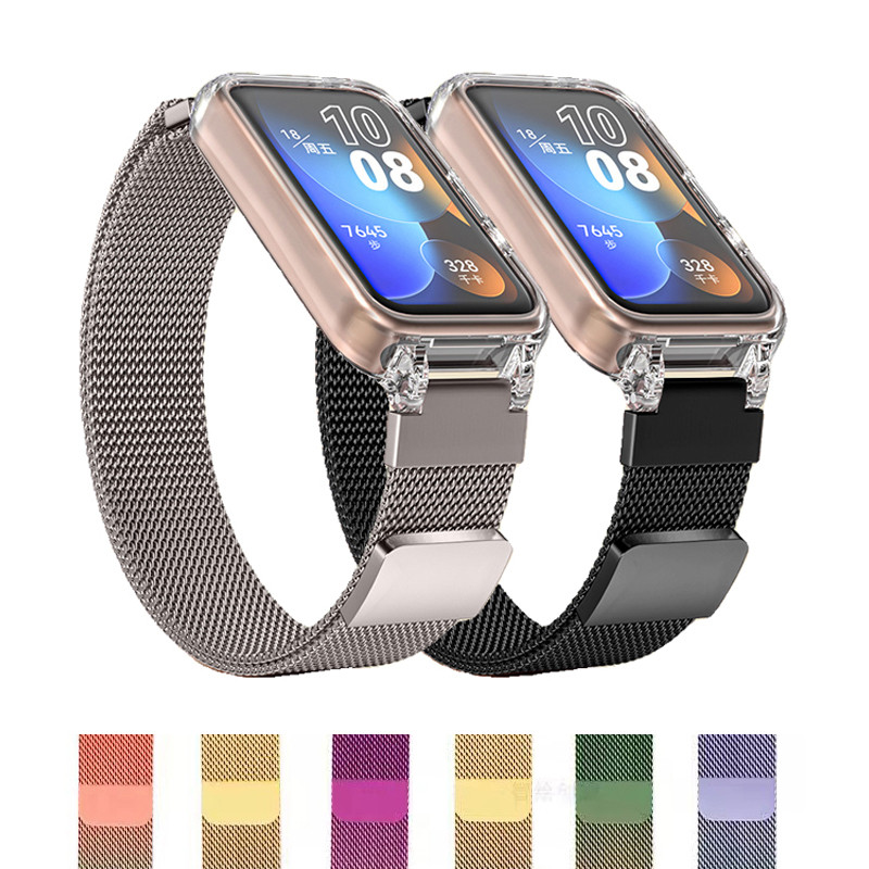 Pulseira De Aço Inoxidável Para Redmi Smart Band 3 2 Watch Milanese ...