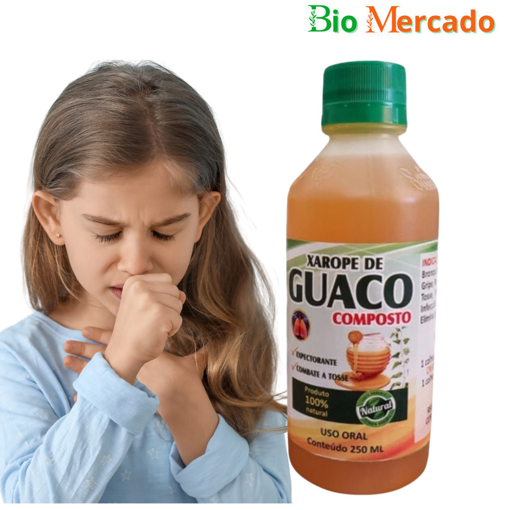 Kit 6 Unidades Xarope Guaco Contém 250ml Suplemento 100% Natural ...