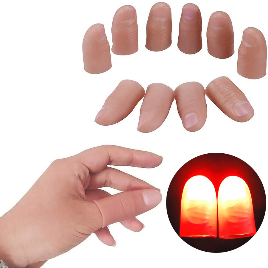 Dedo brilhante mágico LED polegar mágico adereço festa de Natal romance ...