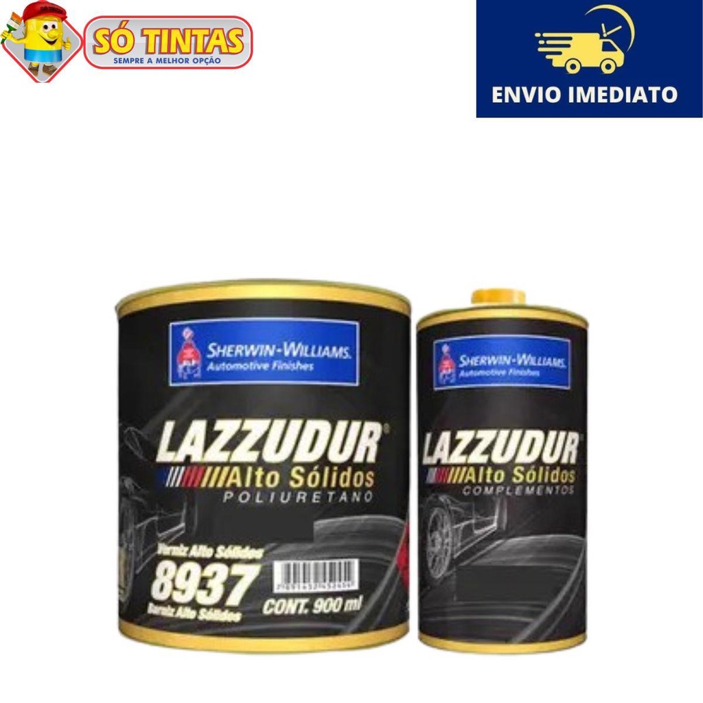 Verniz Alto Sólidos 8937 900ml + Endurecedor 065 450ml Lazzuril Sherwin Williams -Uso Automotivo ...