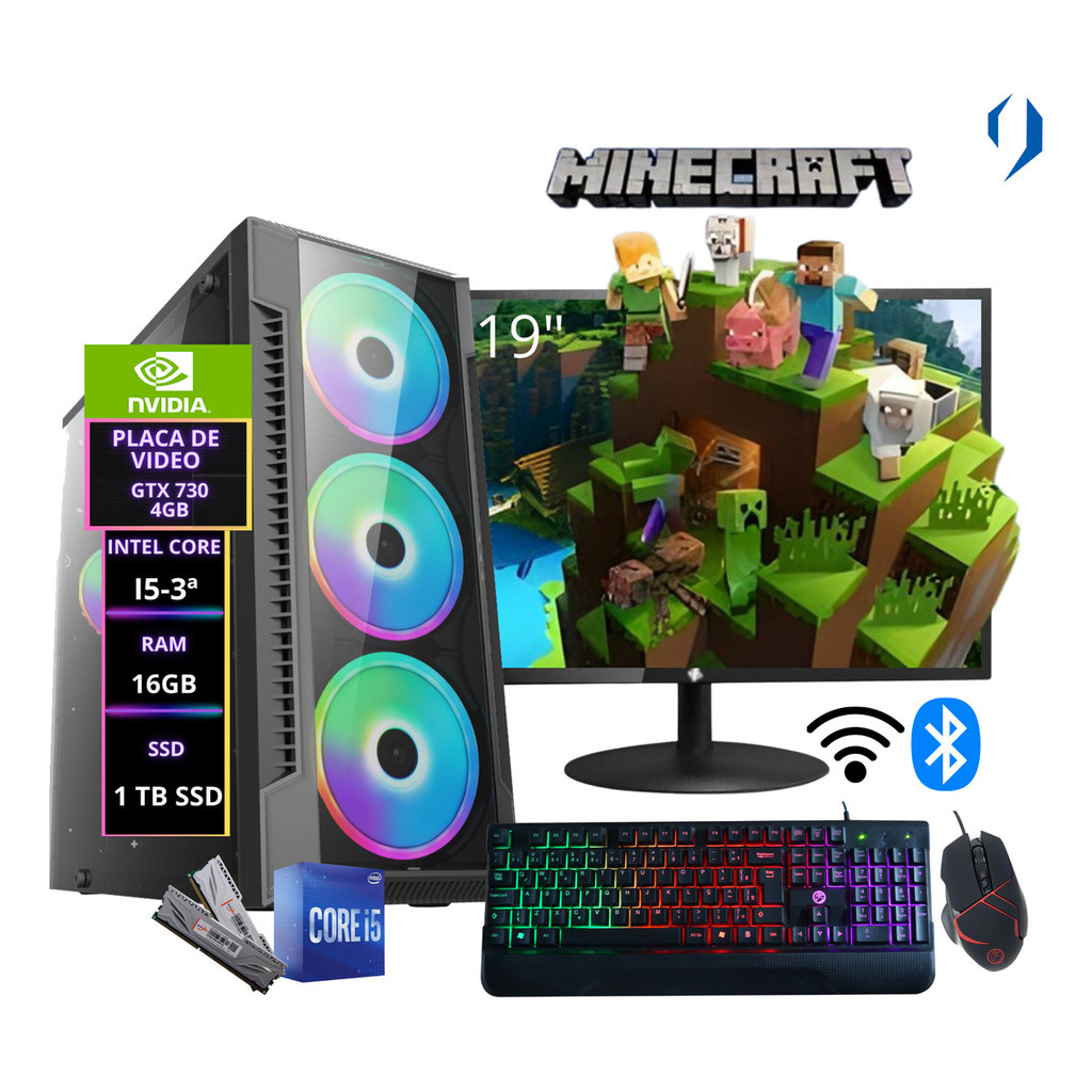 Cpu Pc Gamer Minecraft Intel I5, 16gb, 1tb Ssd, Gtx730 (4gb) | Shopee ...