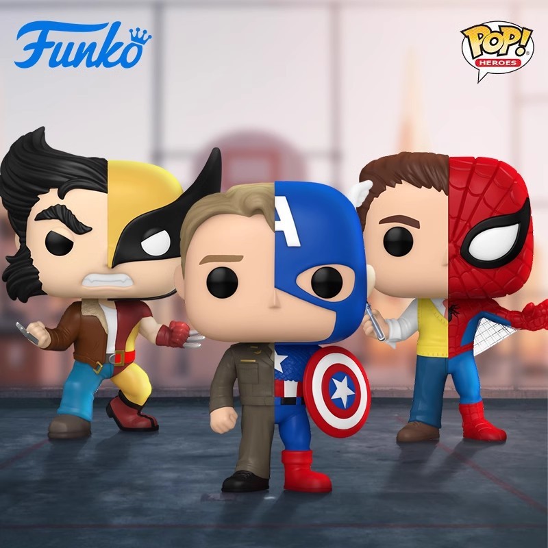 Funko Pop Marvel Comics Split Homem-Aranha Wolverine Capitão América ...