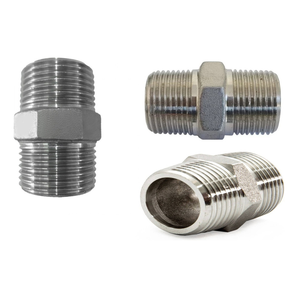 Niple Inox 304 - 150 Lbs - Rosca Bsp - 1/2' | Shopee Brasil