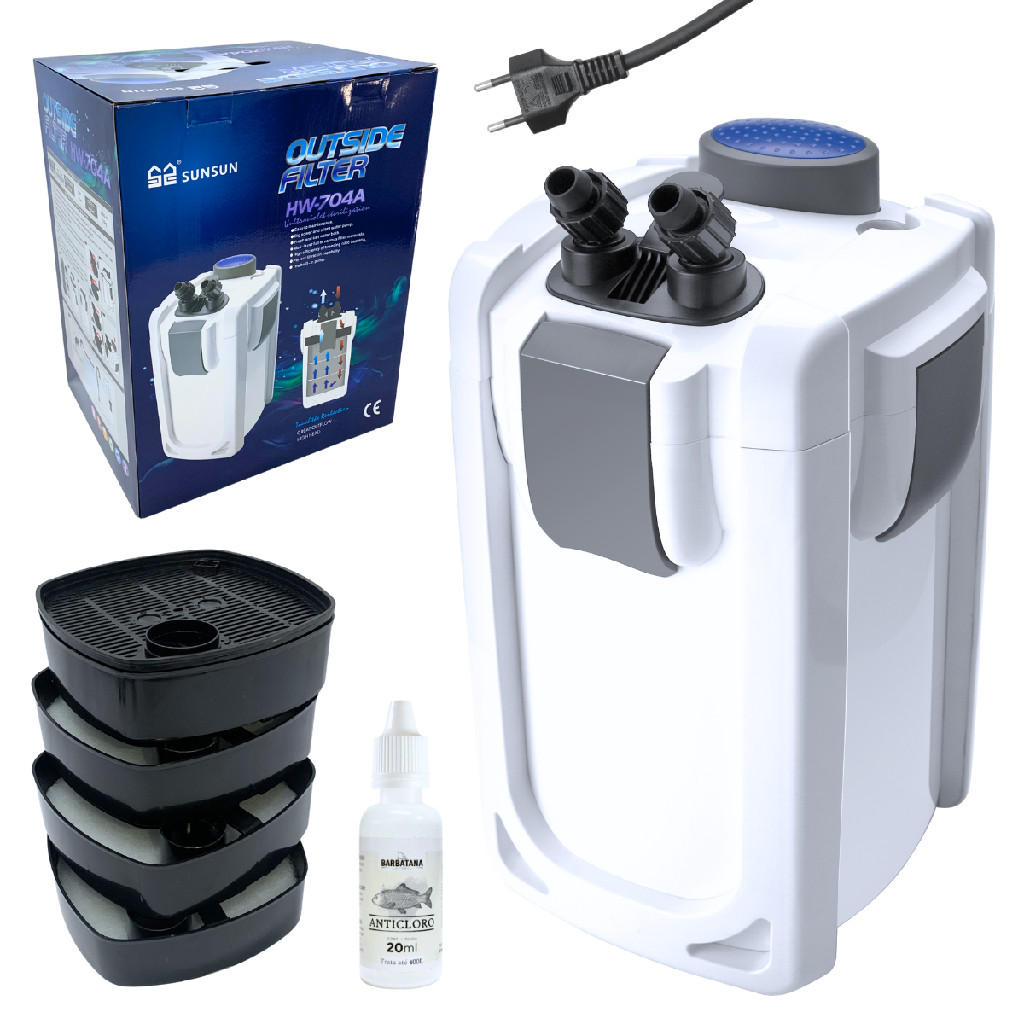 Filtro Canister Externo Original SunSun HW-704A 110V 2000lh + brinde Anticloro | Shopee Brasil