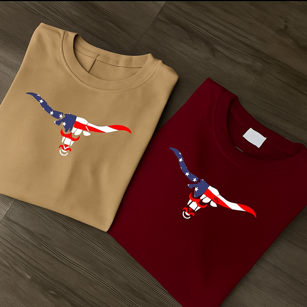 KIT 2 Camisas TXC Masculina Texas Country Boi EUA KIT Camisetas 100% ...