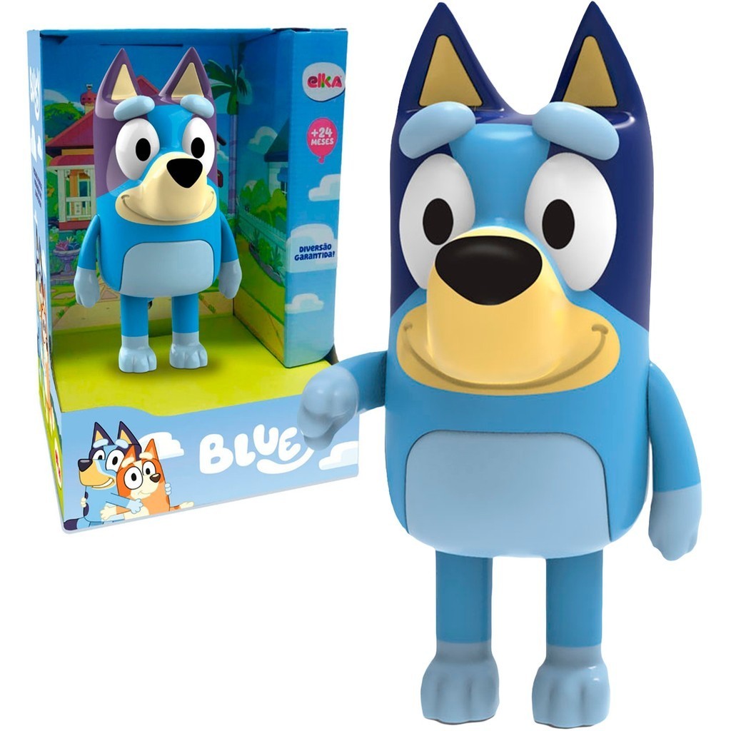 Bluey Boneca Personagem De Desenho Cachorrinha Azul 21 cm - Elka ...