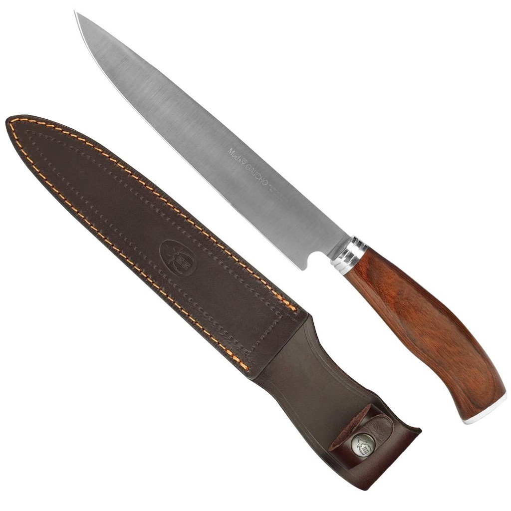 Faca de Cortar Carne Muela Gaucho-20CO c/ Bainha de Couro | Shopee Brasil
