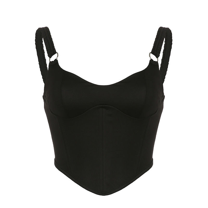 corpete corselet feminino Cropped Corset gringa branco Blusa Espartilho ...