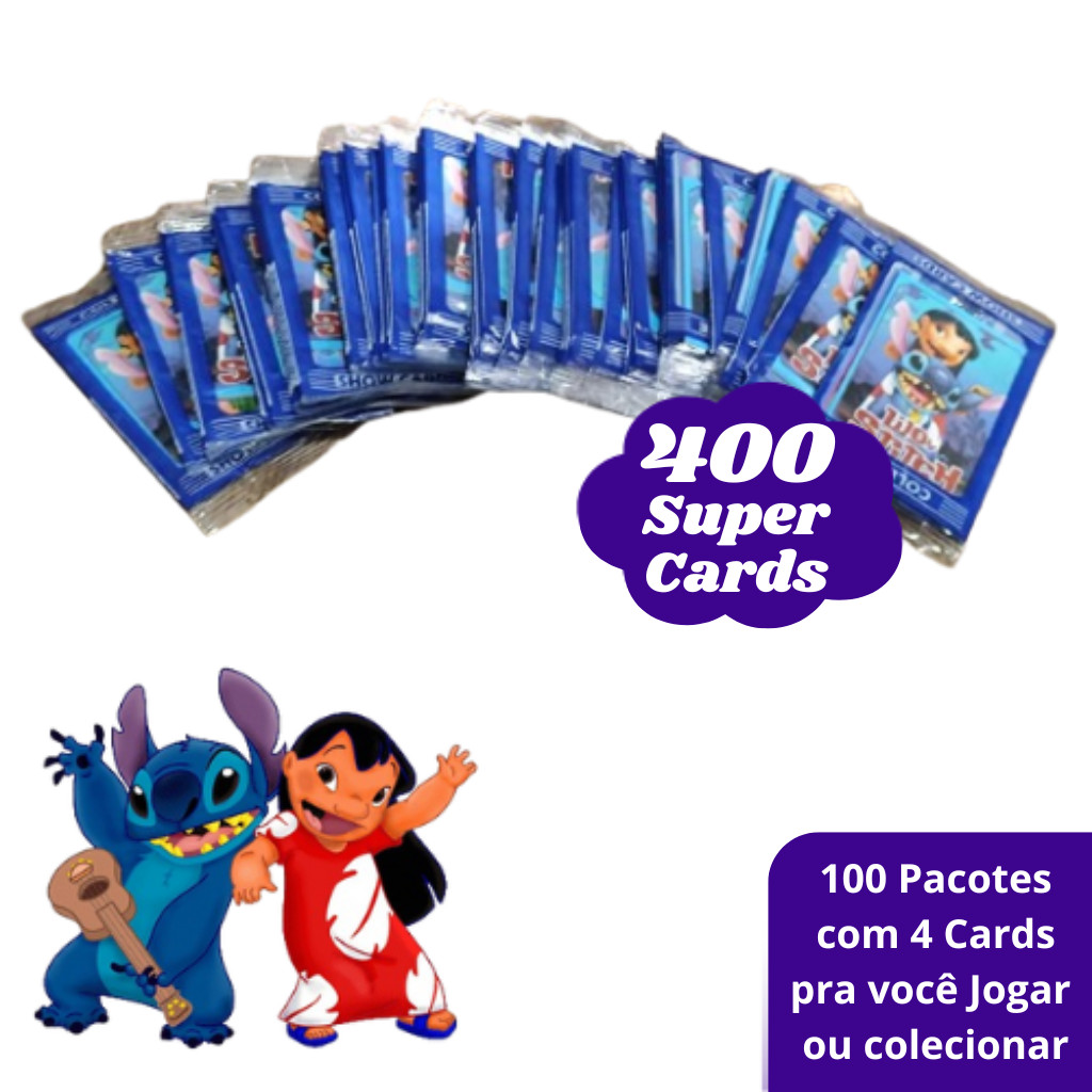 Kit 400 Cards Lilo Stitch = 100 Envelopes Cartinhas Figurinhas Lilo ...