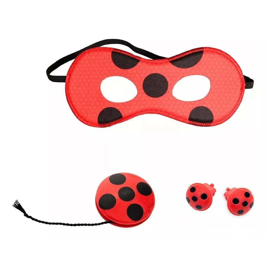 Kit Miraculous Ladybug Com Mascara Brinco E Ioio Baby Brink | Shopee Brasil