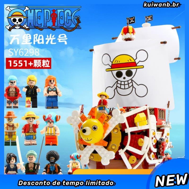 Lego One Piece Wanli Sunshine No . Luffy Feliz Veleiro Flutuante Bloco ...