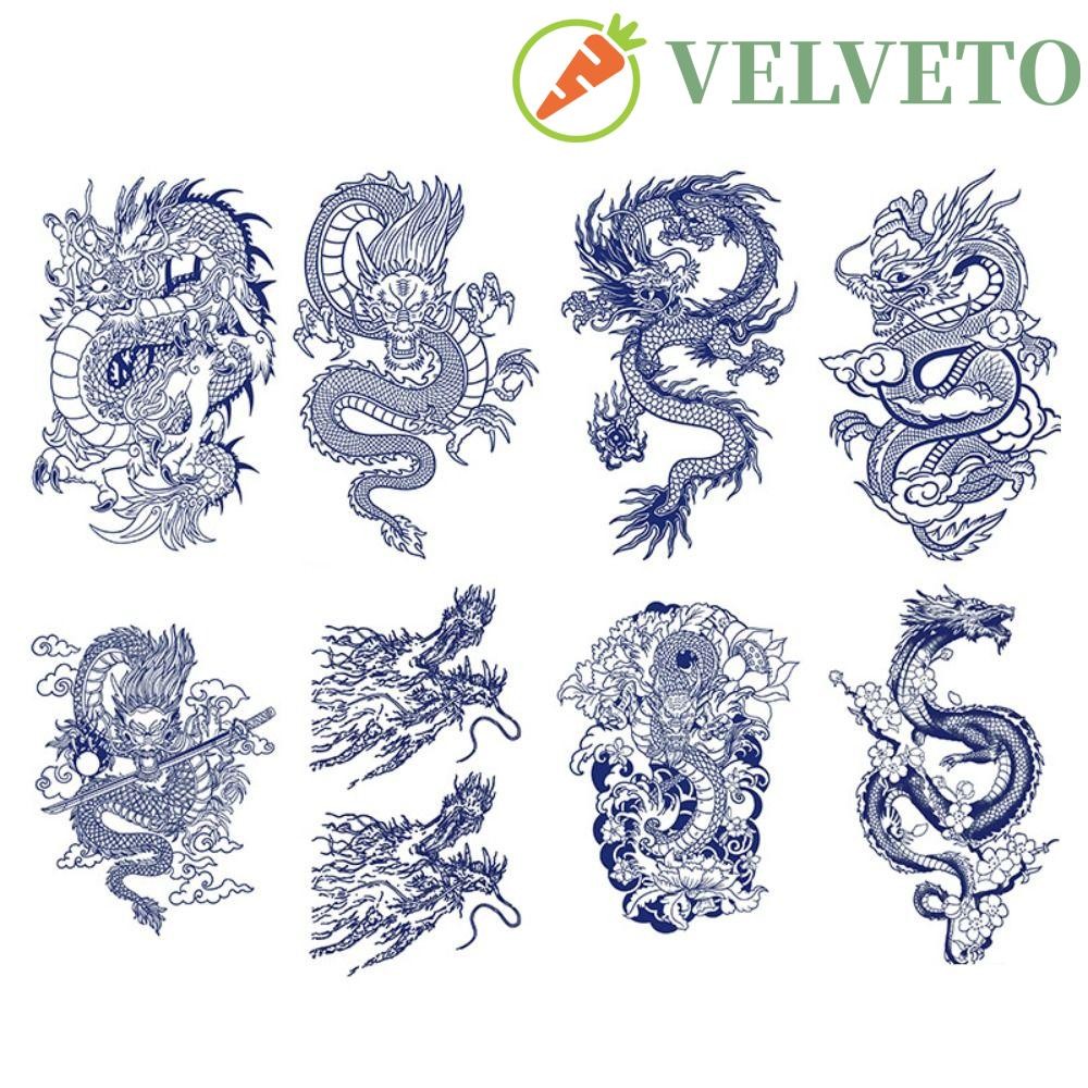 Elveto Dragon Juice Ink Tatouage Adesivos De Tatuagem Temporários De