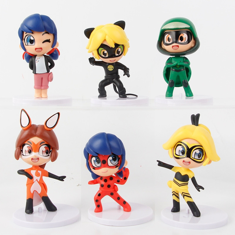 Miraculous Ladybug Noir Cat Miniature Rainha Abelha Rena Rouge Anime ...