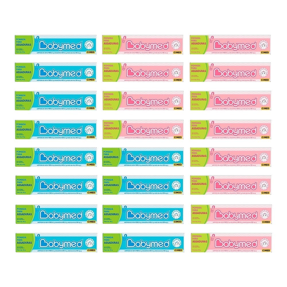 Kit 24 und Babymed 12 Azul / 12 Rosa | Shopee Brasil