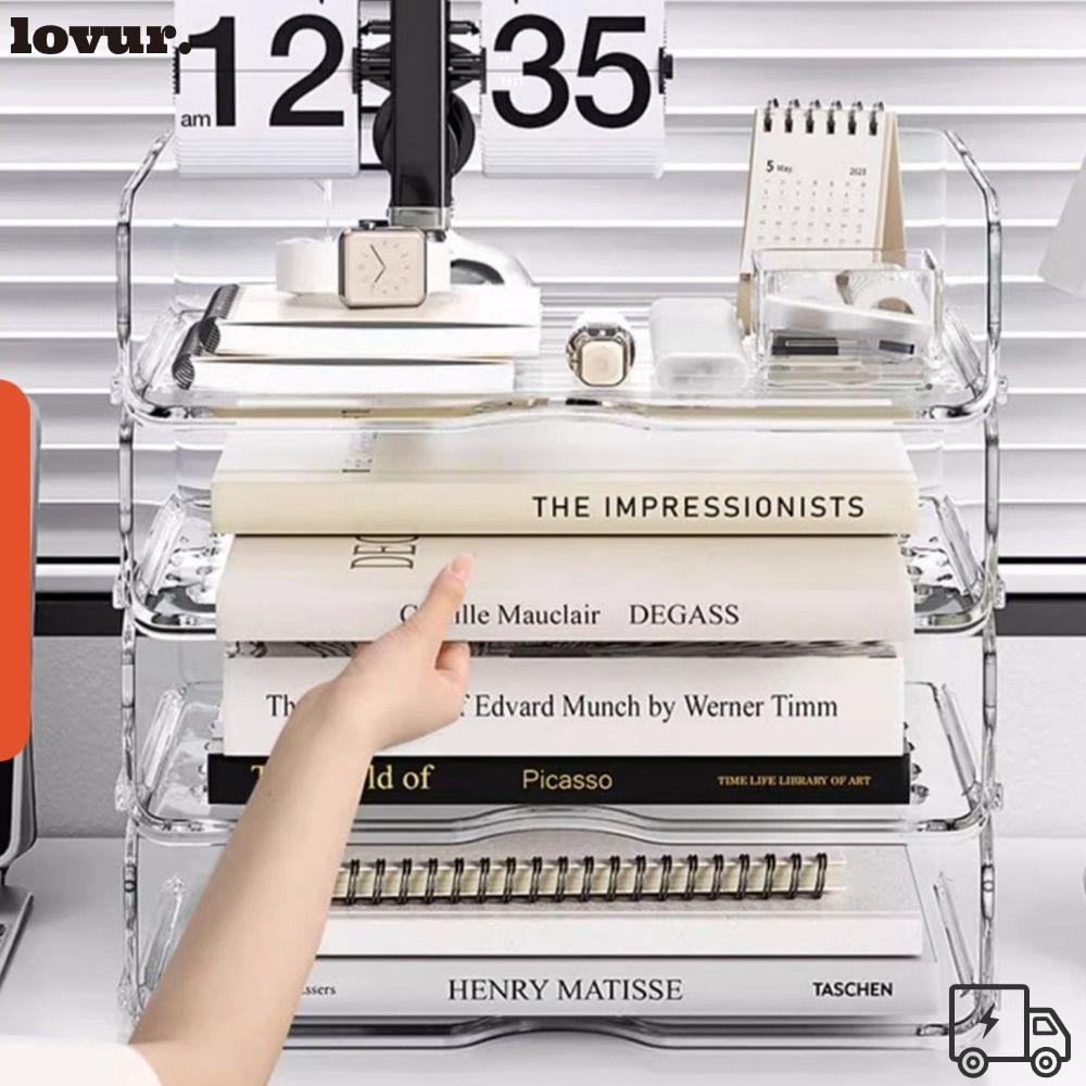 Bandeja De Arquivo De Mesa LOVUR , Organizador De Papel De Documento A4 ...