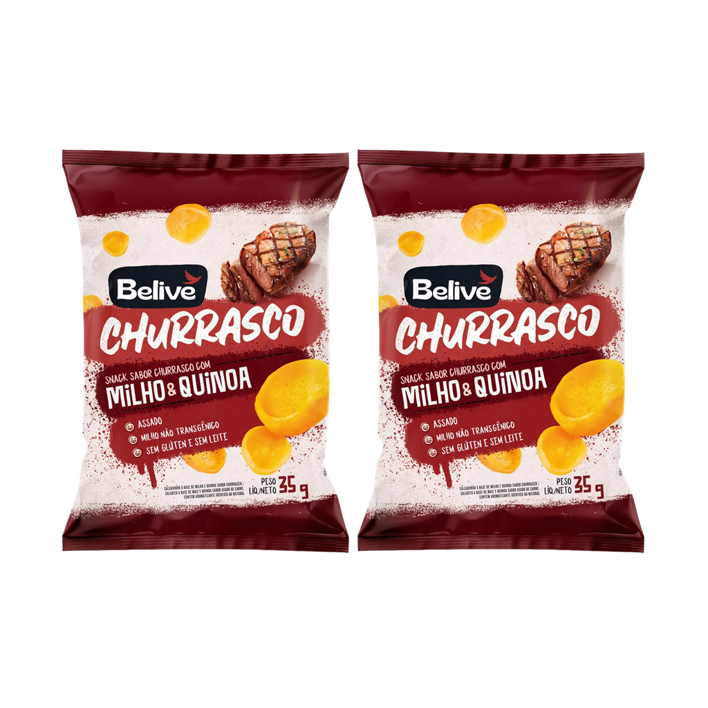 2x Snack De Milho Churrasco Zero Lactose / Glúten Belive 35g | Shopee ...