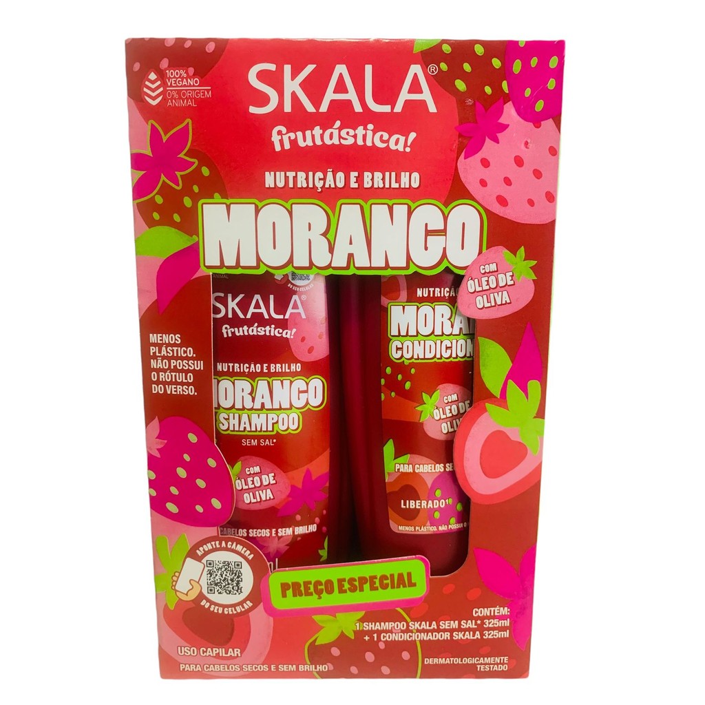 Skala - Kit Shampoo + Condicionador Fragrância de Morango 325ml ...