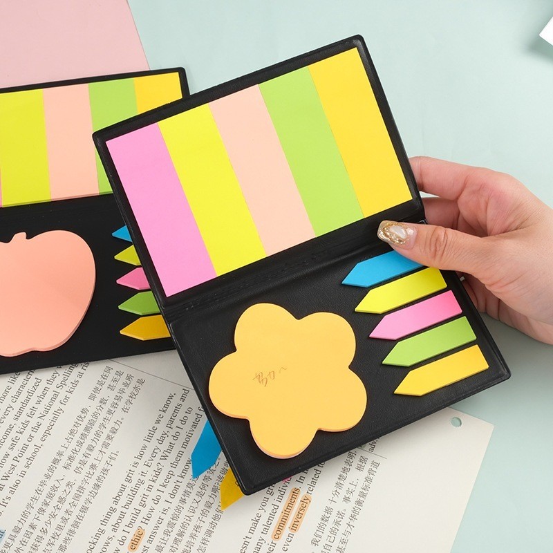 KIT Bloco De Notas Etiquetas Adesivo Colorido Escritorio | Shopee Brasil