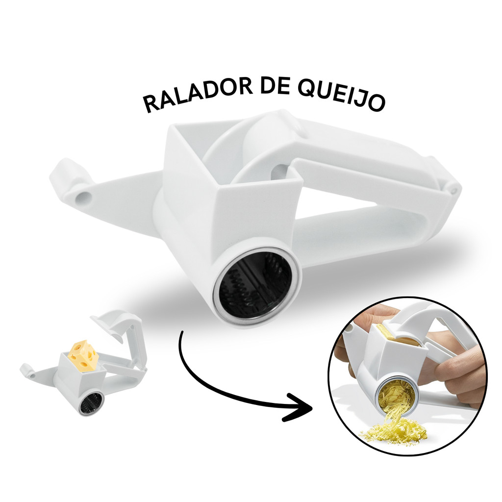 Ralador queijo manual lâminas inox 2 cortes diferentes resistente ...