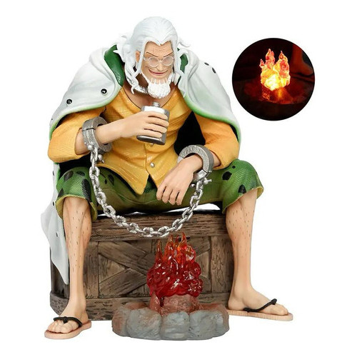Action Figure Silvers Rayleigh 16cm Com Led Anime: One Piece | Shopee ...