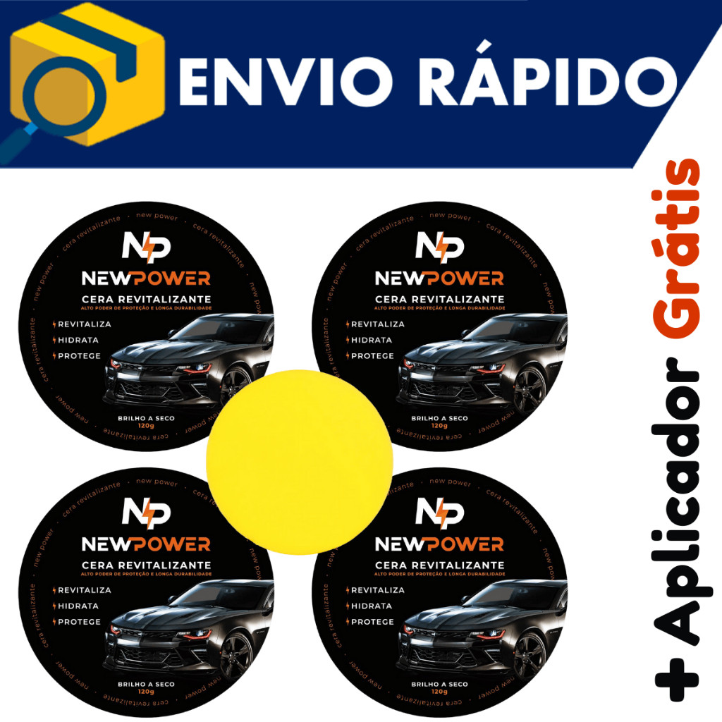 Cera Revitalizadora de Plástico New Power - Produto Oficial 4 Unidades ...