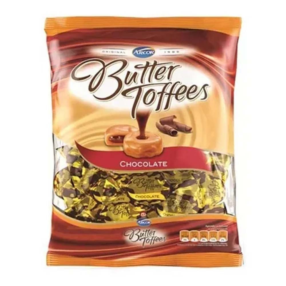 Bala Butter Toffees Chocolate Arcor 400g – Balas Macias e Recheadas ...