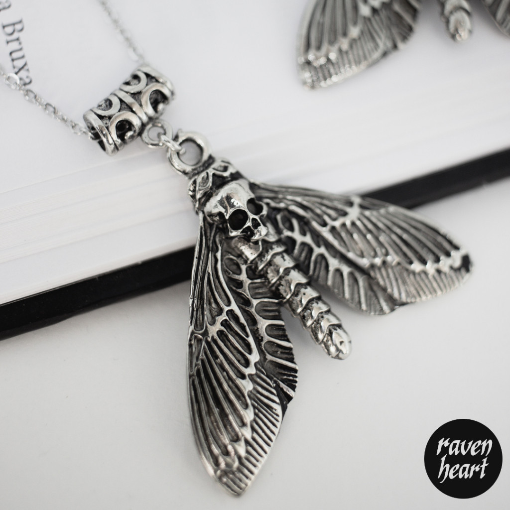Colar Mariposa Caveira Death Moth Bruxa Místico | Shopee Brasil