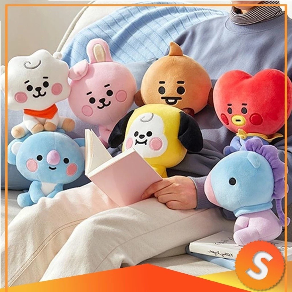 Boneca de pelúcia BT21 Cooky Tata Mang Shooky Koya RJ chmmy pé bonito ...