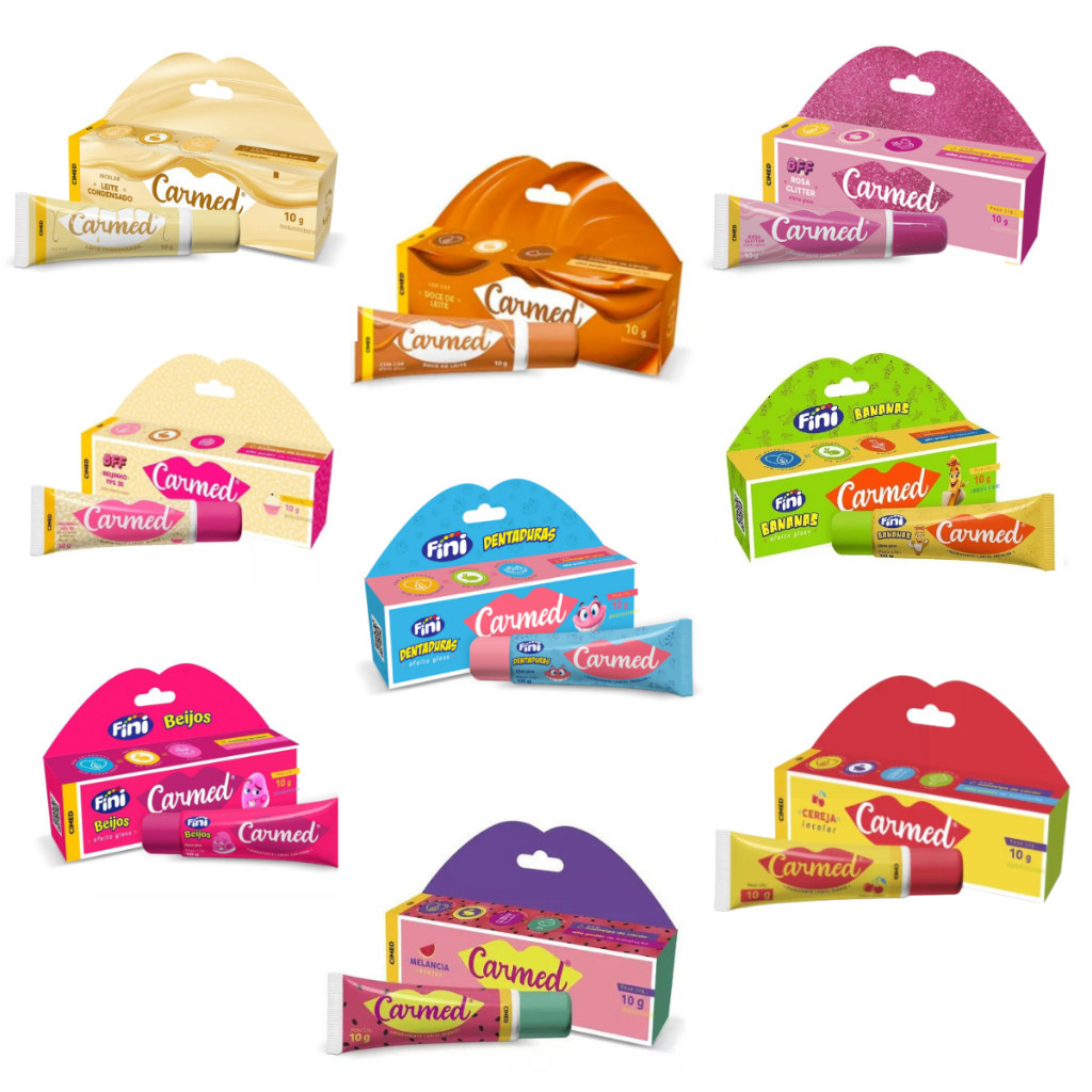 Hidratante Labial Carmed Aromas Fini Sabores | Shopee Brasil