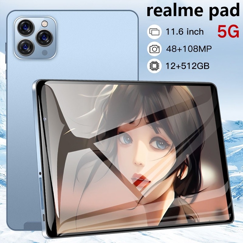2024 Novo Estilo Realme Tab P70 Genuíno 5G Android 12 Tela Grande 11.6 ...