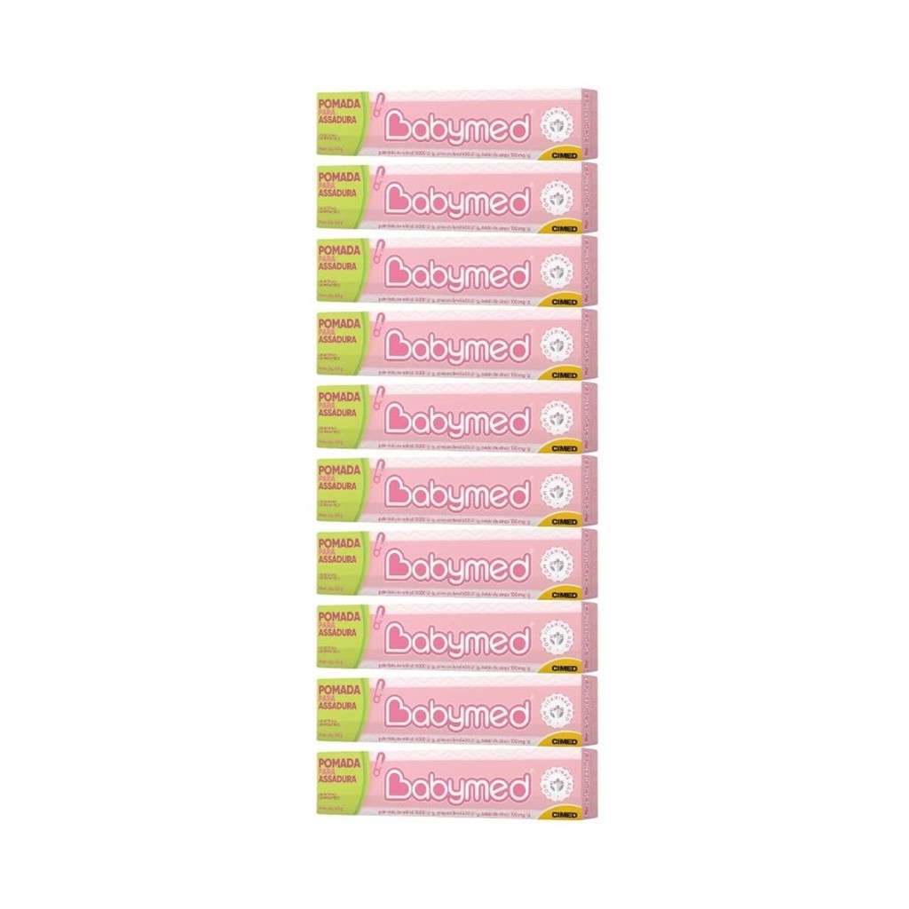 Kit Babymed Rosa Pomada Para Assaduras C/ 10 Caixas De 45g | Shopee Brasil