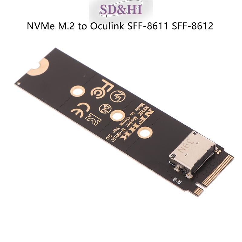 SDHI NVMe U . 2 (SFF 8639) SSD PCI-E NGFF Riser Card Acessórios M ...