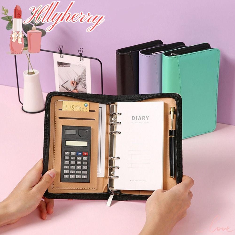 Caderno De Couro HLLYHERRY A6 , Com Calculadora , Negócios PU , Capa De ...