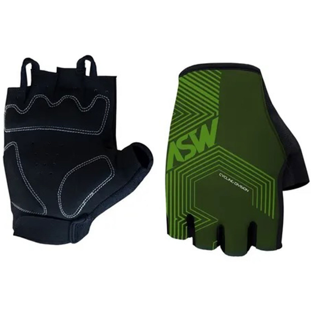 Luva Ciclismo Bike Asw Flex Polygon Meio Dedo Verde Oliva | Shopee Brasil