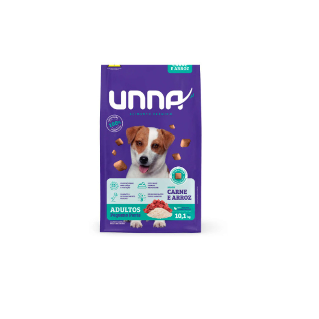 Ração Unna Carne e Arroz Para Cães Adultos Porte Pequeno 15 kg | Shopee ...