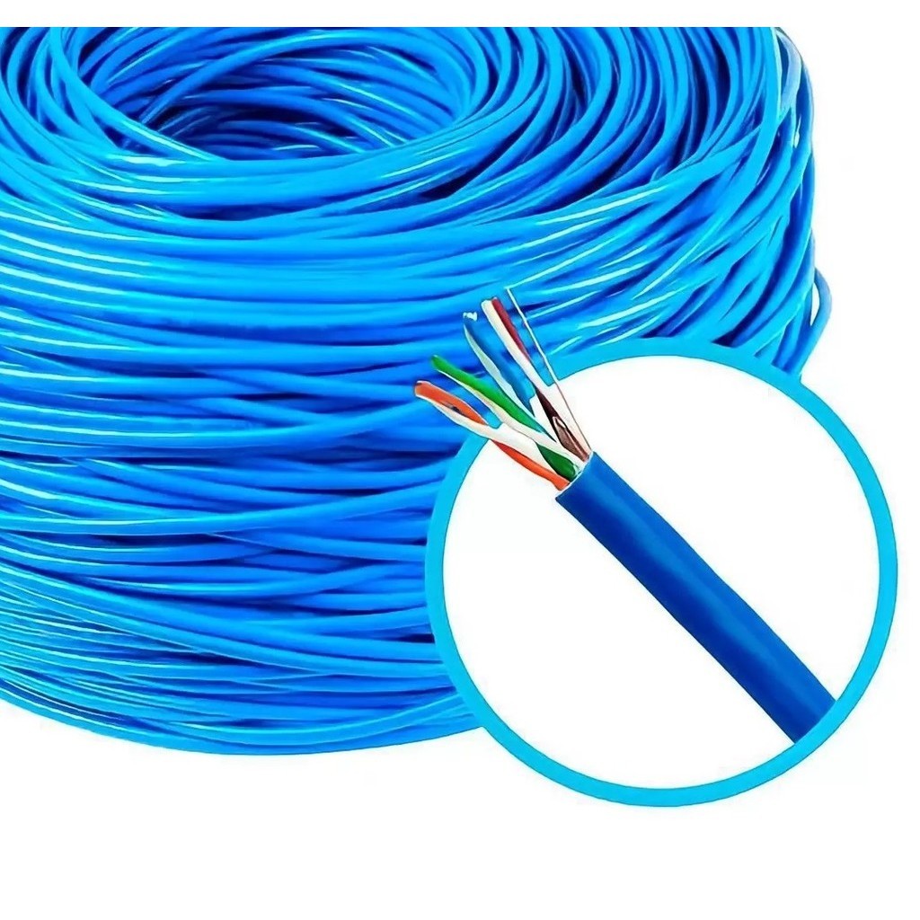 Rolo 25m Cabo CFTV CAT6 ALC 4 Pares 8 Vias 4x50mm P/ Alarme | Shopee Brasil