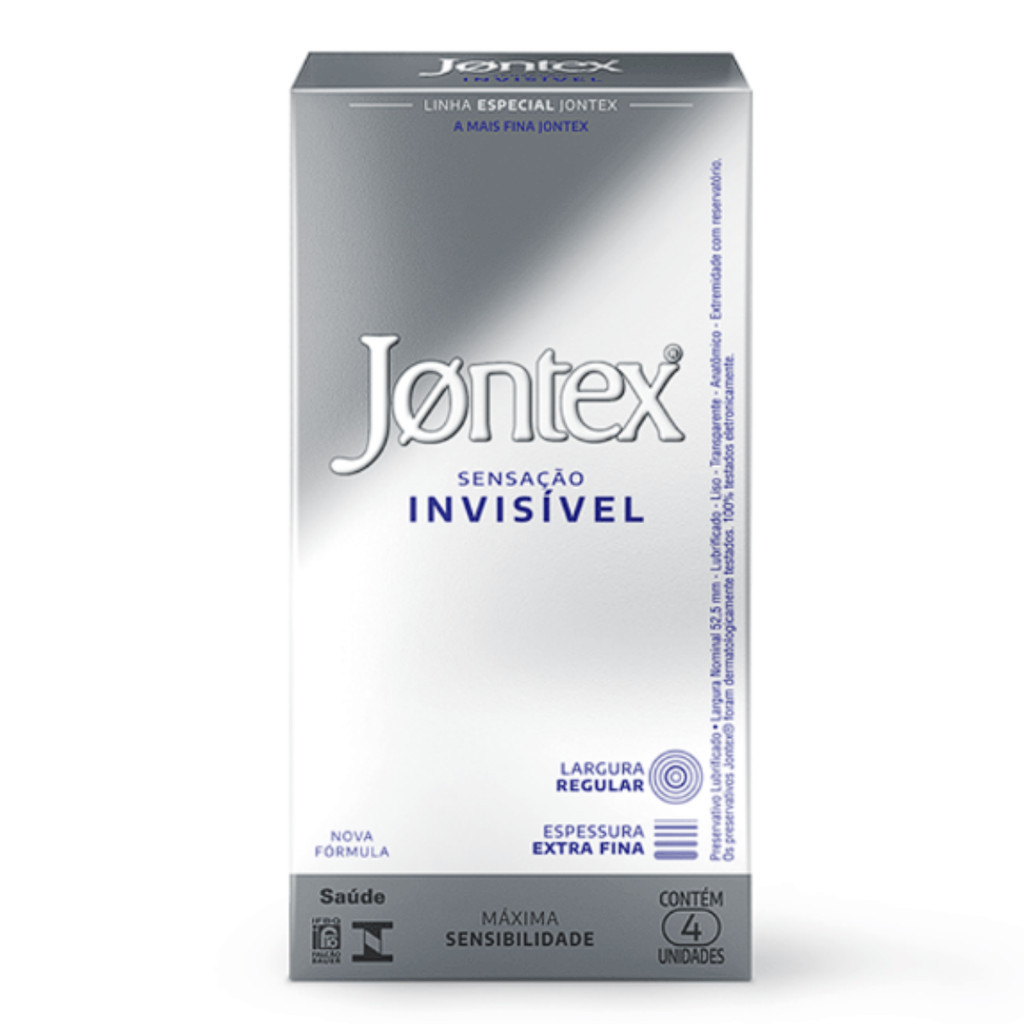Preservativo Jontex Sensação Invisível 4 Un | Shopee Brasil