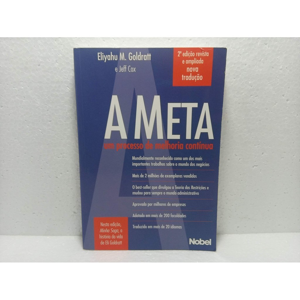 A Meta Um Processo De Melhoria Contínua de Eliyahu M. Goldratt | Shopee ...